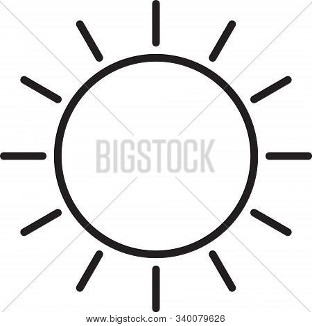 Black Line Sun Icon Vector & Photo (Free Trial) | Bigstock