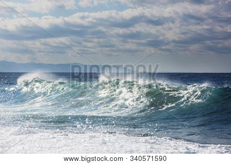 Blue Wave On Beach. Image & Photo (Free Trial) | Bigstock