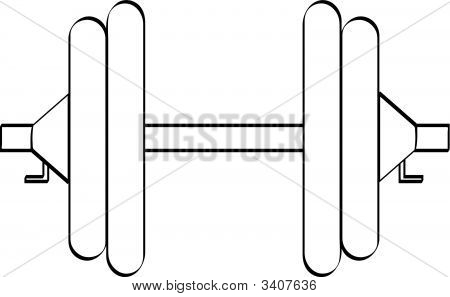 Dumbell Outline Vector & Photo (Free Trial) | Bigstock