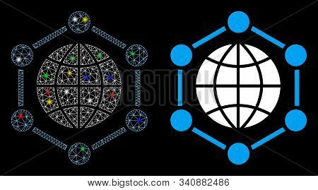 Glowing Mesh Global Vector & Photo (Free Trial) | Bigstock