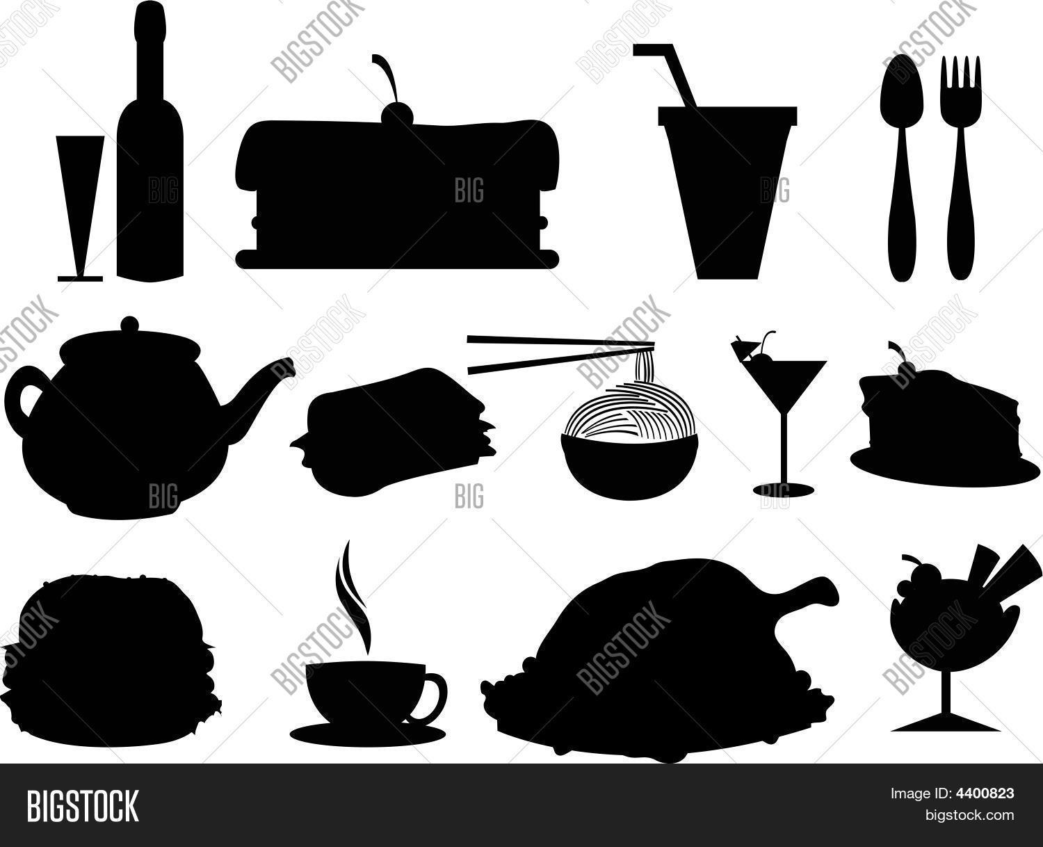 Food Silhouettes Vector & Photo (Free Trial) | Bigstock