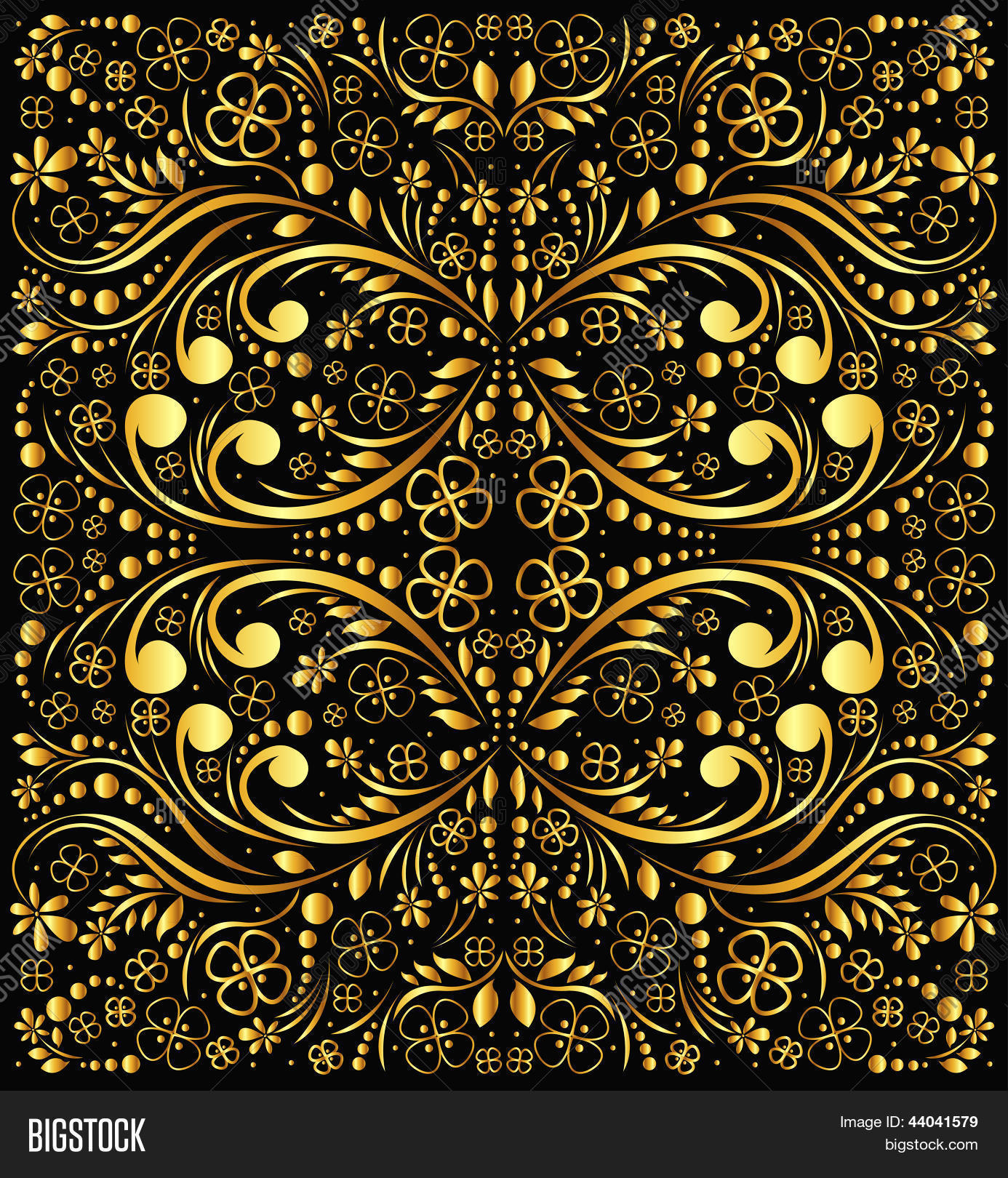 Floral Gold Vector & Photo (Free Trial) | Bigstock