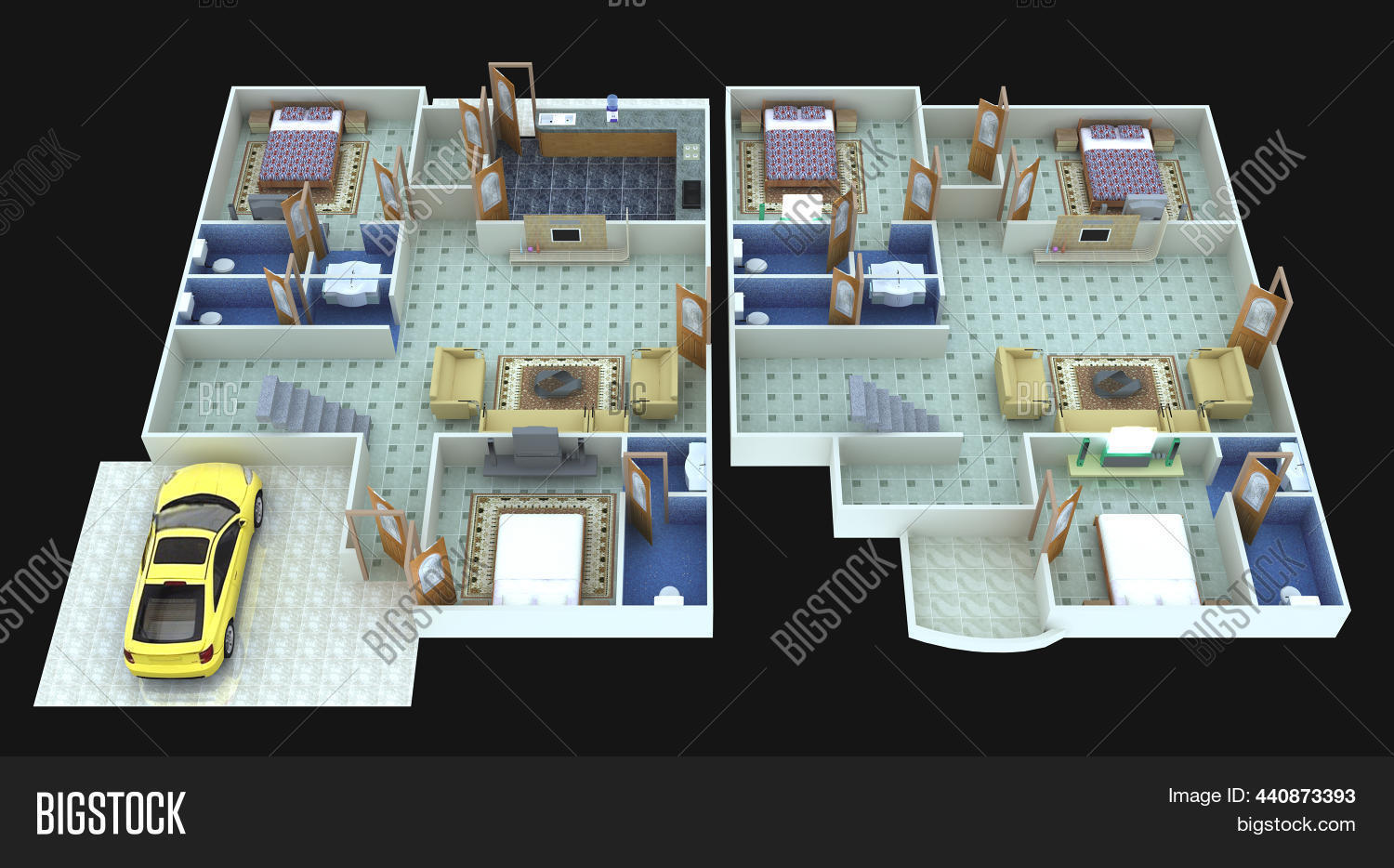 Floor Plan House Top Image & Photo (Free Trial) | Bigstock