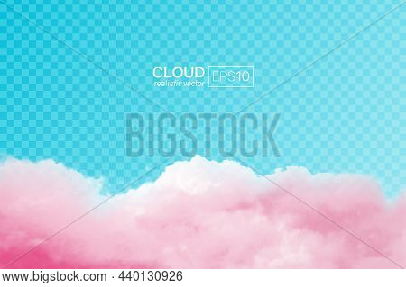 Realistic Pink Cloud Vector & Photo (Free Trial) | Bigstock