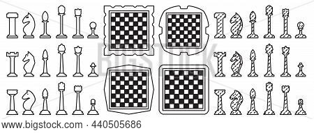 Chess Vector Outline Vector & Photo (Free Trial) | Bigstock