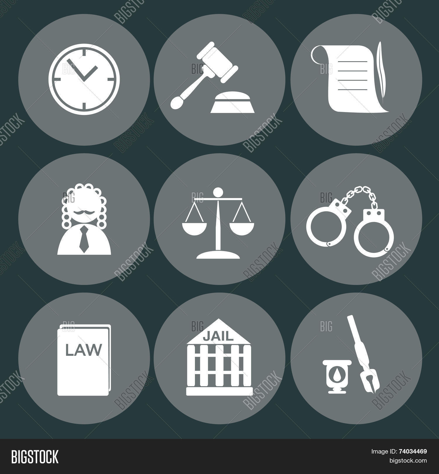 Law Judge Icon Set, Vector & Photo (Free Trial) | Bigstock
