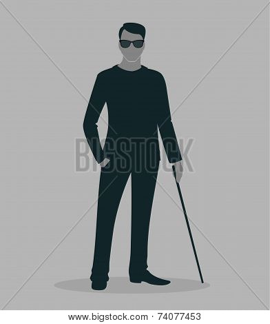 Blind Man Vector & Photo (Free Trial) | Bigstock