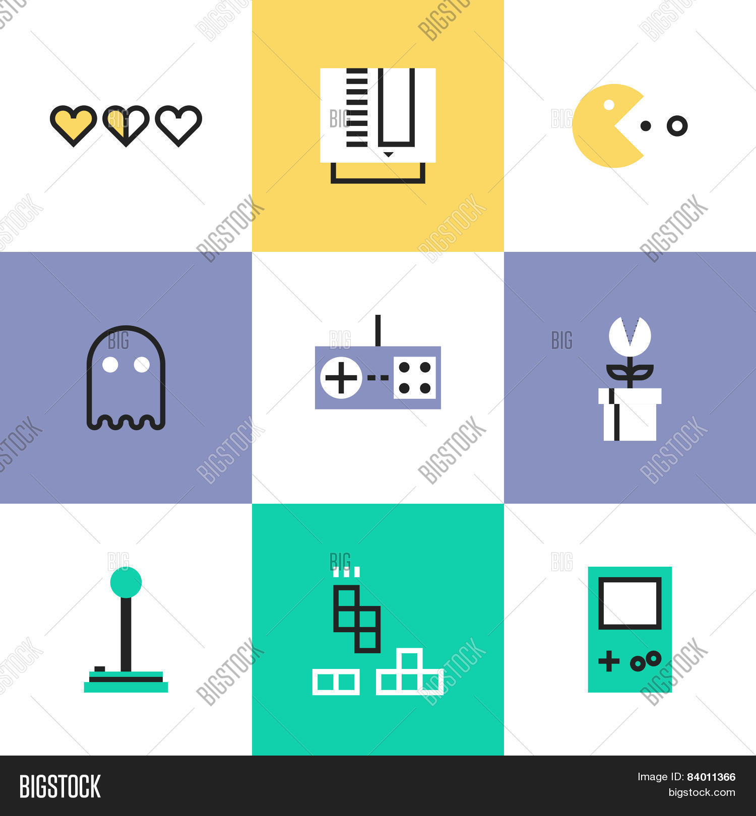 Retro Gaming Vector & Photo (Free Trial) | Bigstock