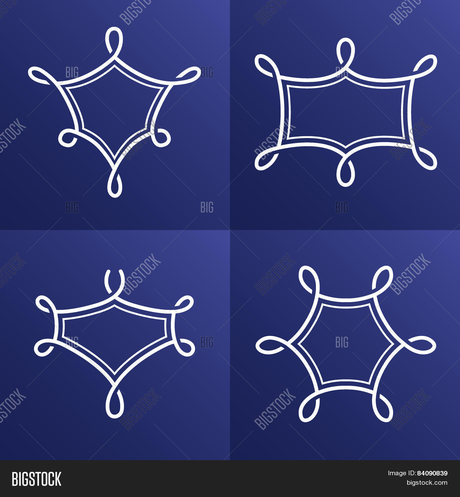 Vector Set Outline Vector & Photo (Free Trial) | Bigstock
