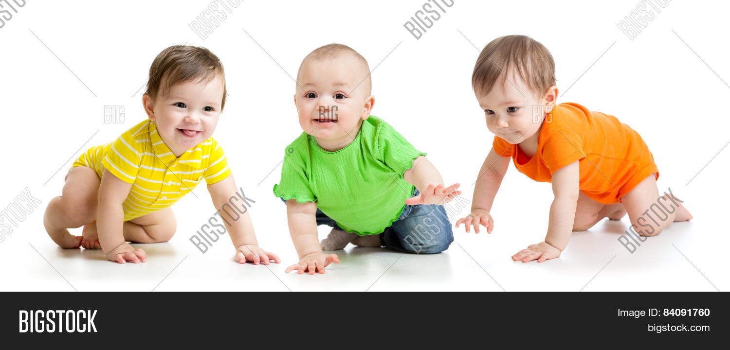 Funny Babies Crawling Image & Photo (Free Trial) | Bigstock