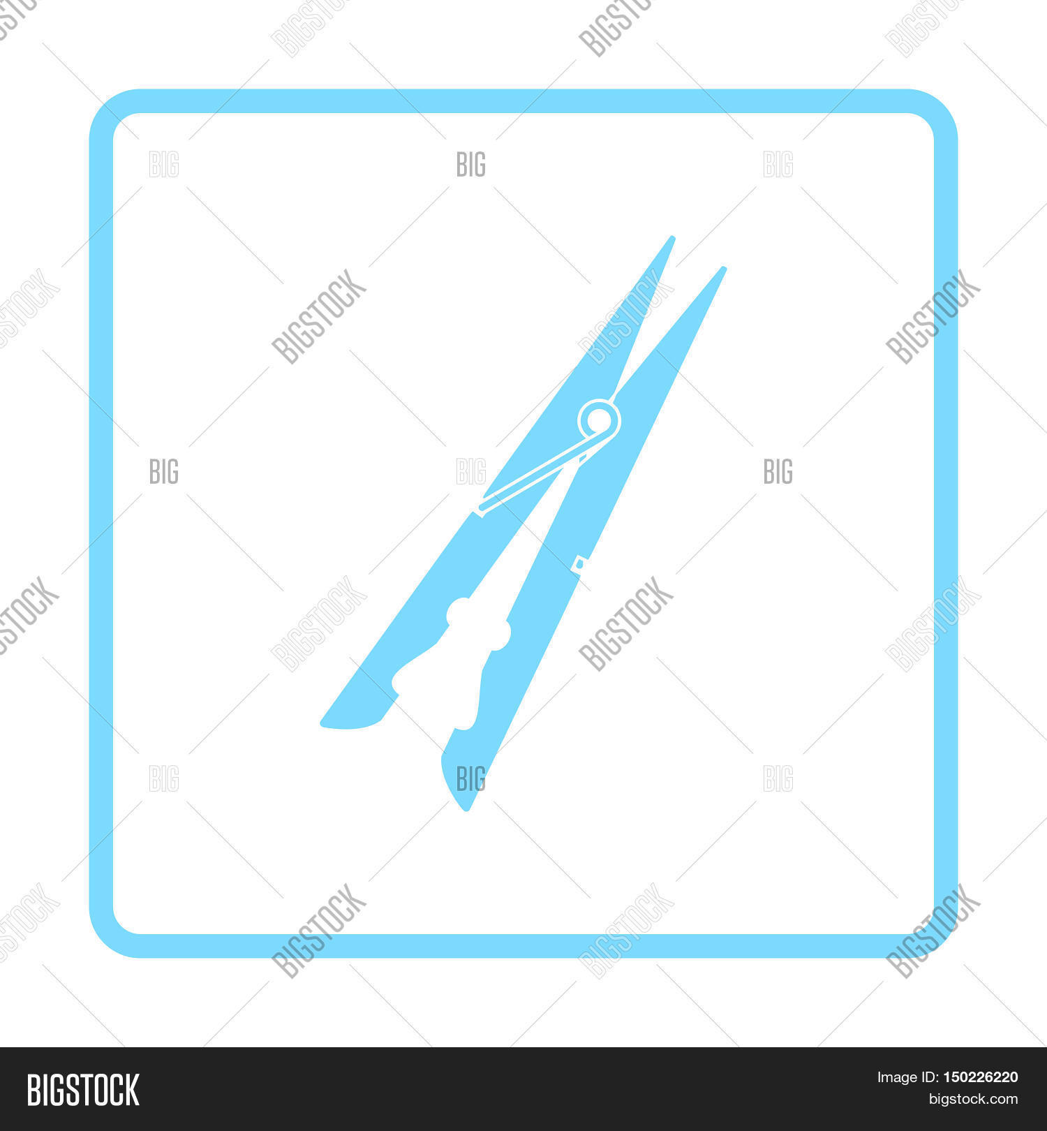 Cloth Peg Icon Vector & Photo (Free Trial) | Bigstock
