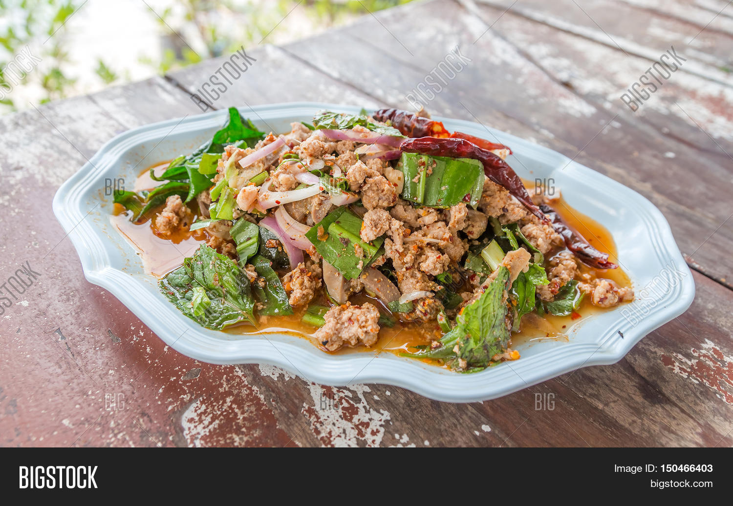 Larb Chicken Salad. Image & Photo (Free Trial) | Bigstock