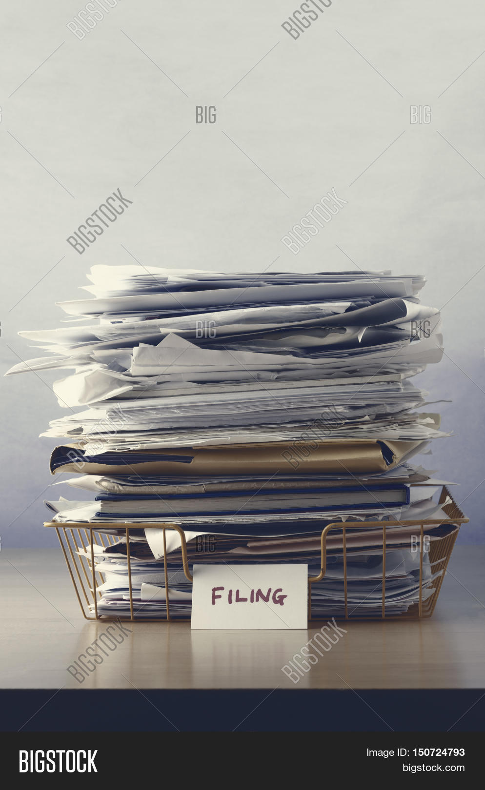 Filing Tray Piled Image & Photo (Free Trial) | Bigstock