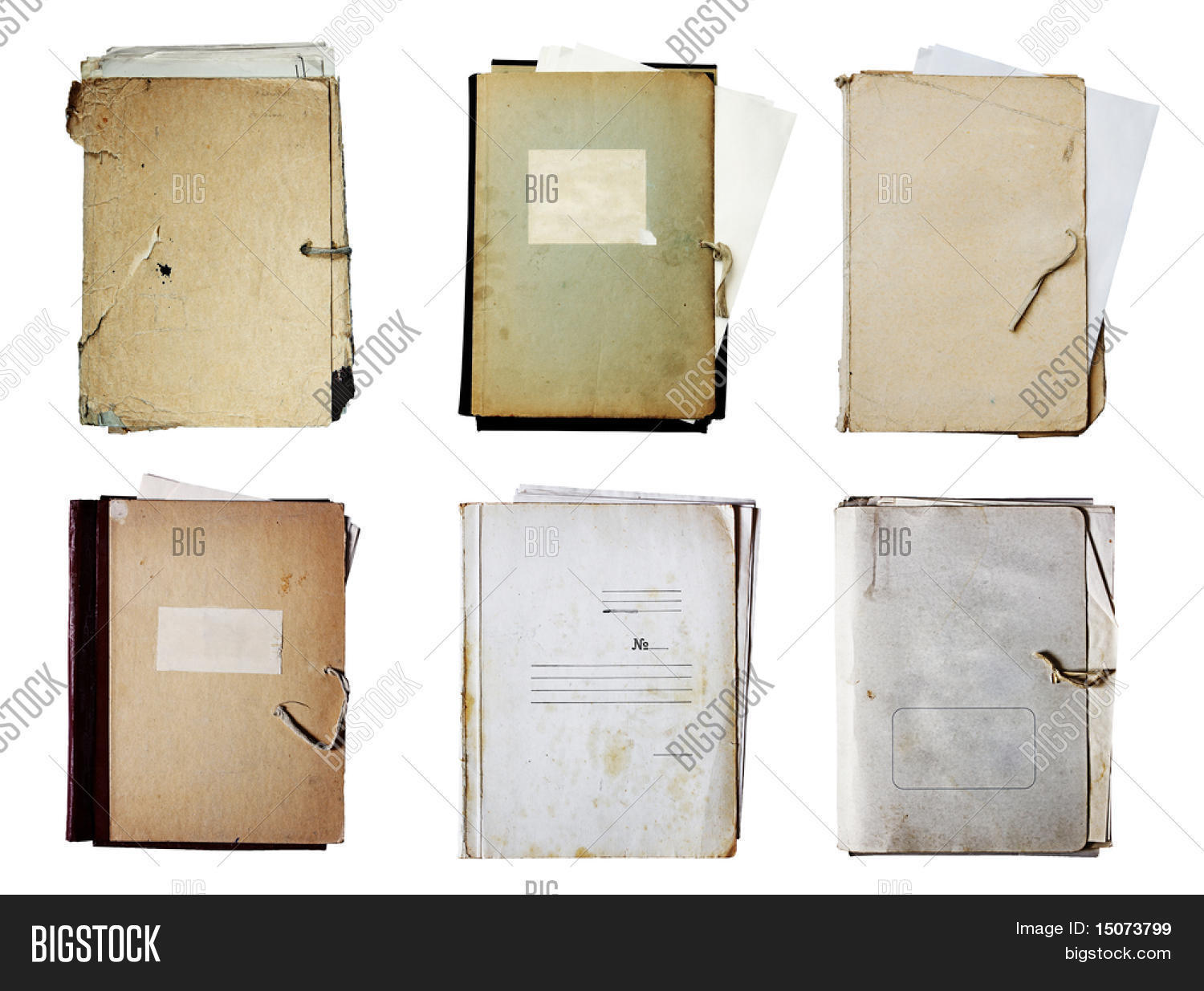 Set Old Folders Stack Image & Photo (Free Trial) | Bigstock