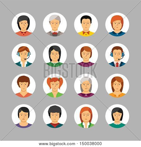 Set Vector Avatars Vector & Photo (Free Trial) | Bigstock