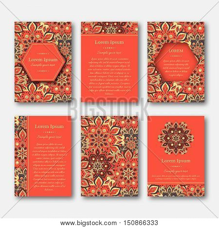 Set Cards Flyers Vector & Photo (Free Trial) | Bigstock