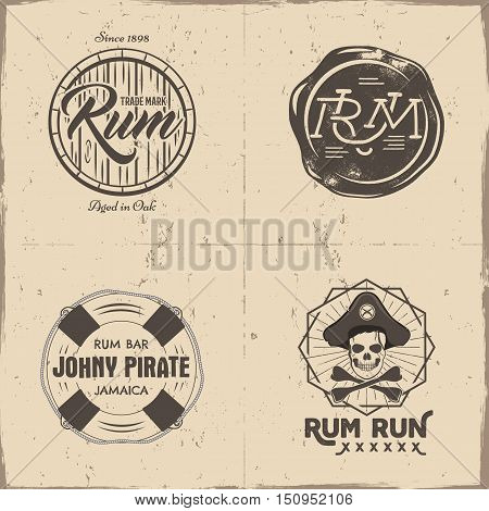 Set Vintage Vector & Photo (Free Trial) | Bigstock