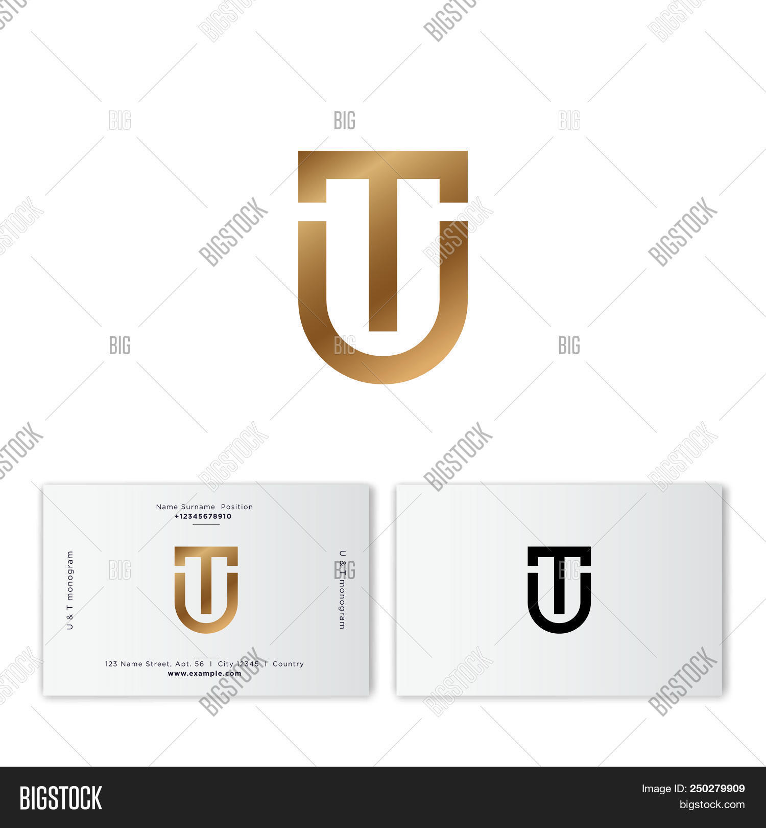 T U Monogram. T Vector & Photo (Free Trial) | Bigstock