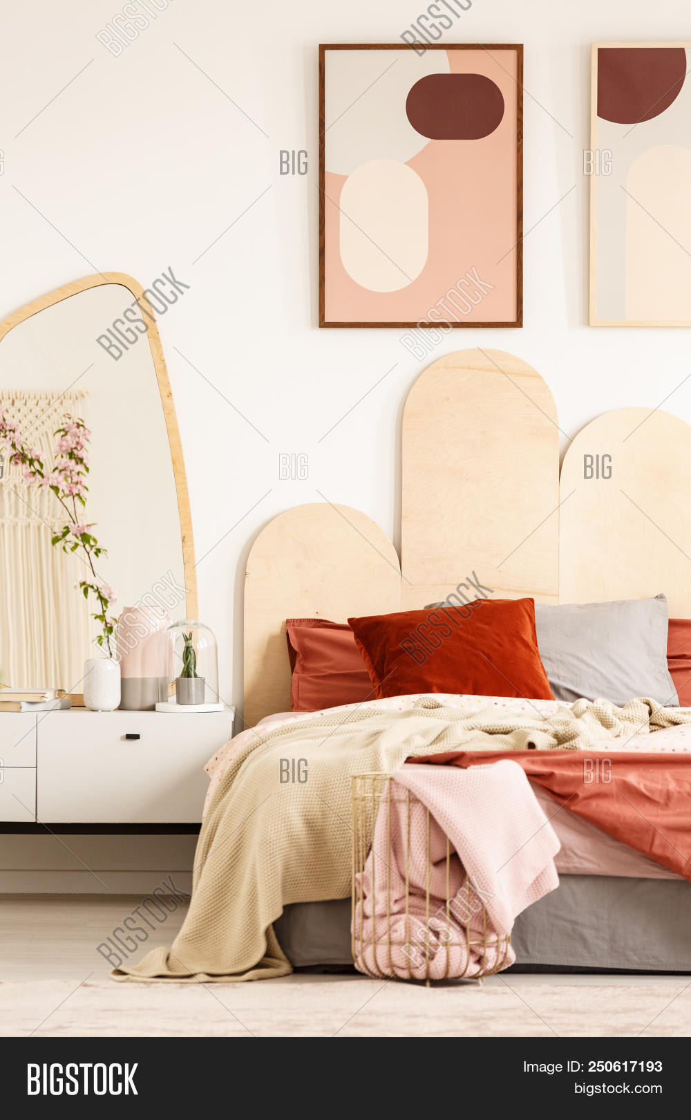 Posters Above Bed Red Image & Photo (Free Trial) | Bigstock