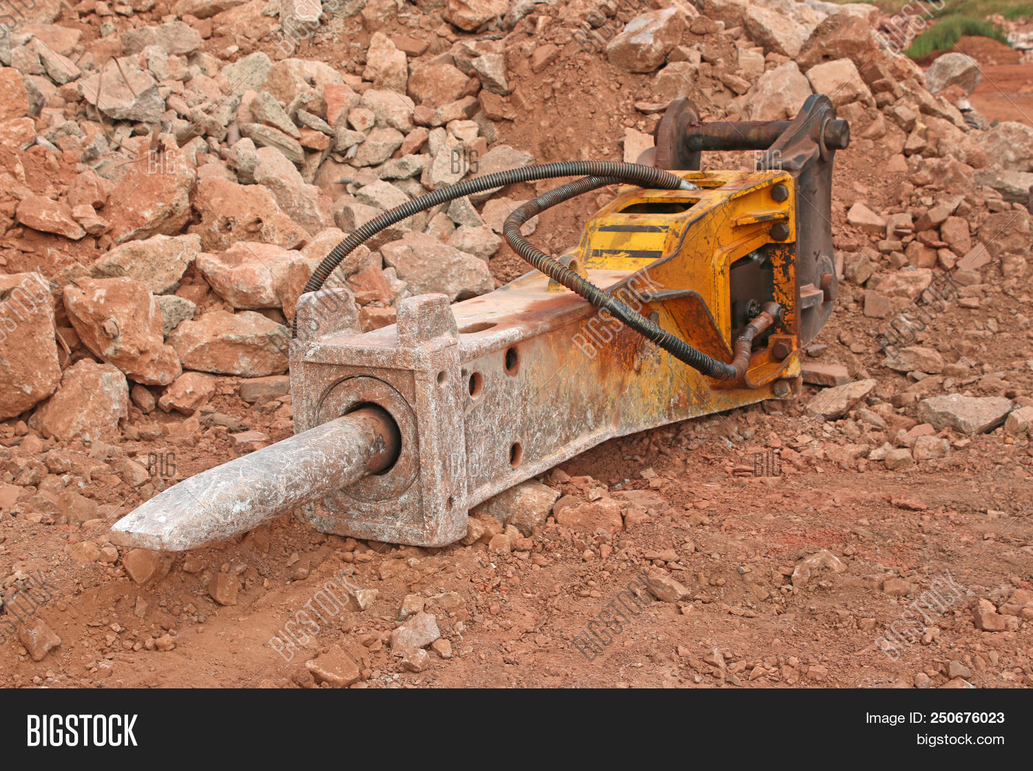 Rock Breaker On Road Image & Photo (Free Trial) | Bigstock
