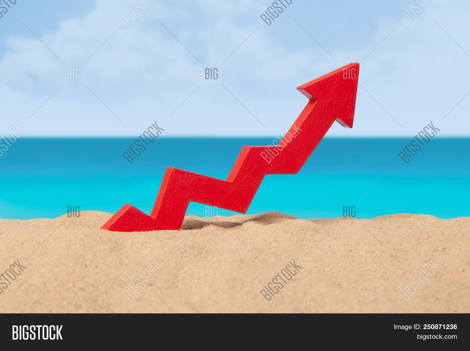 Beach Sea Arrow Chart Image & Photo (Free Trial) | Bigstock