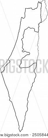Israel Outline Map. Vector & Photo (Free Trial) | Bigstock