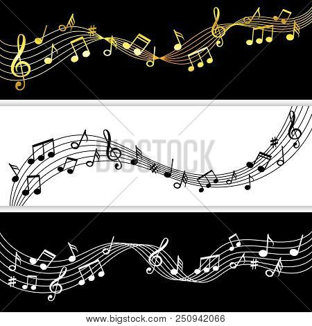 Music Notes Flow. Vector & Photo (Free Trial) | Bigstock