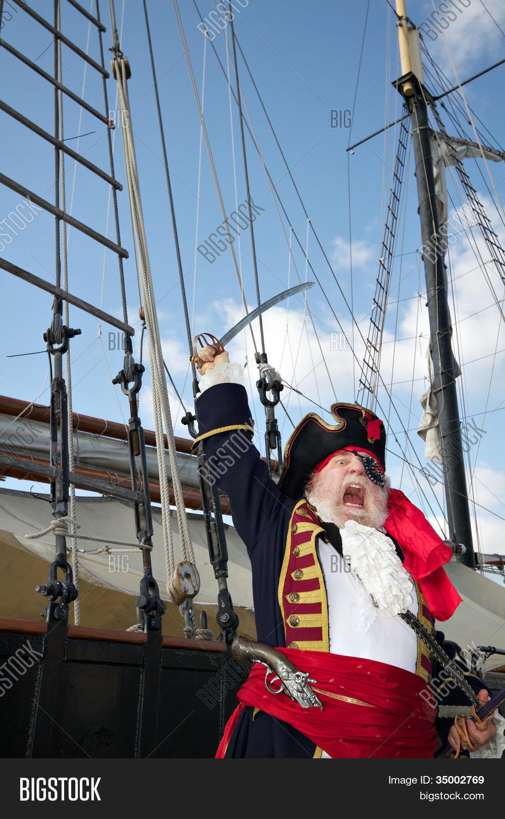 Pirate Captain On Ship Image & Photo (Free Trial) | Bigstock