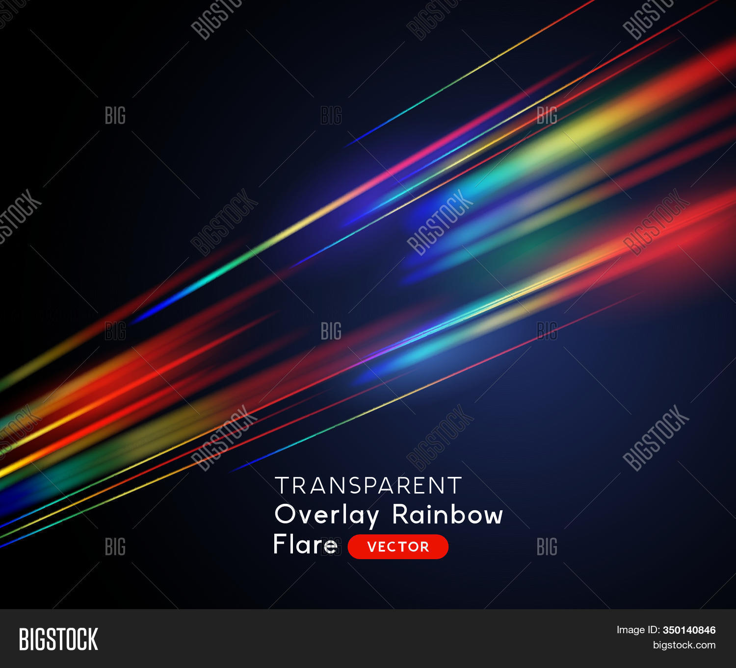 Rainbow Light Streaks Vector & Photo (Free Trial) | Bigstock