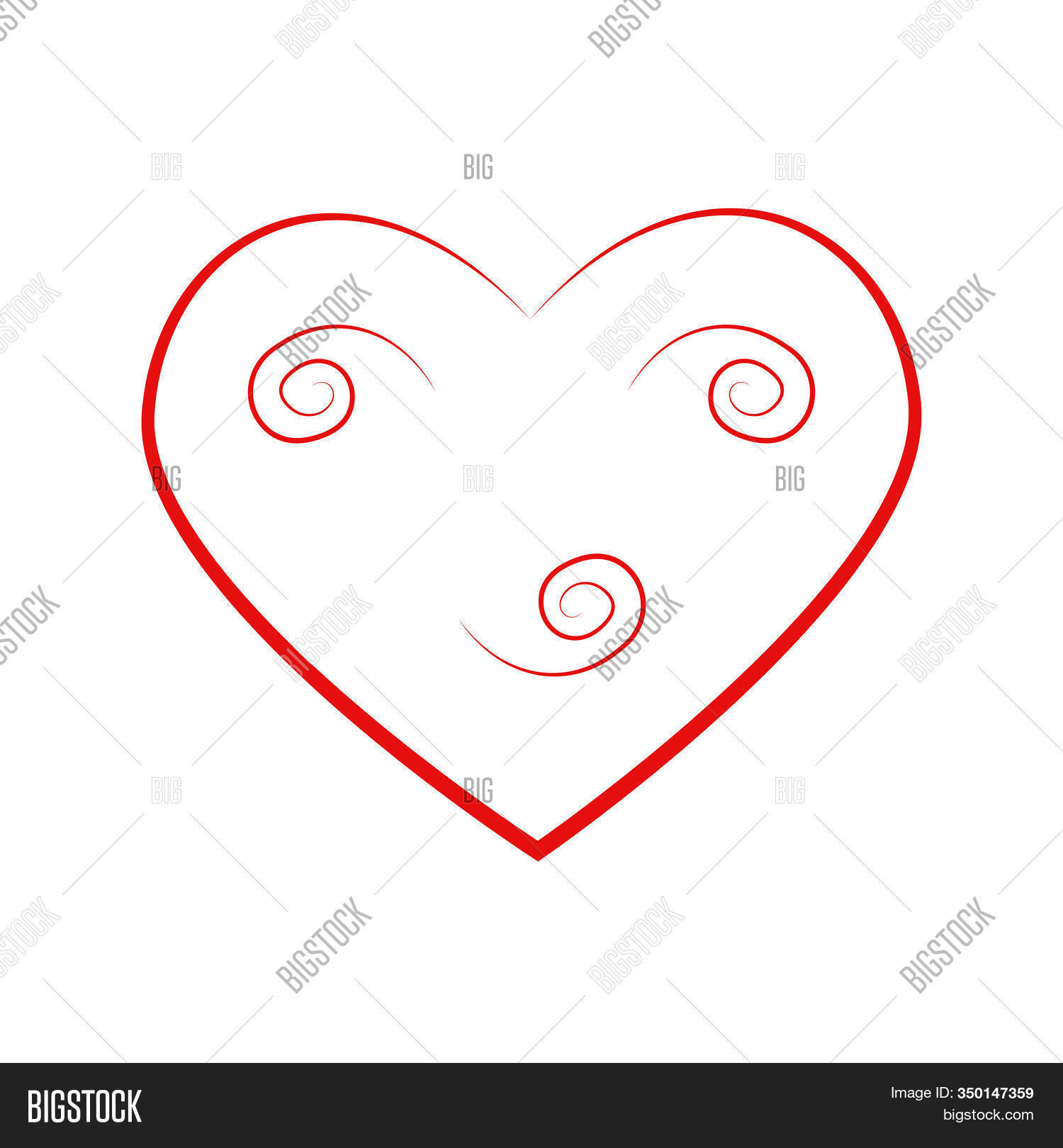 Vector Heart Face Vector & Photo (Free Trial) | Bigstock