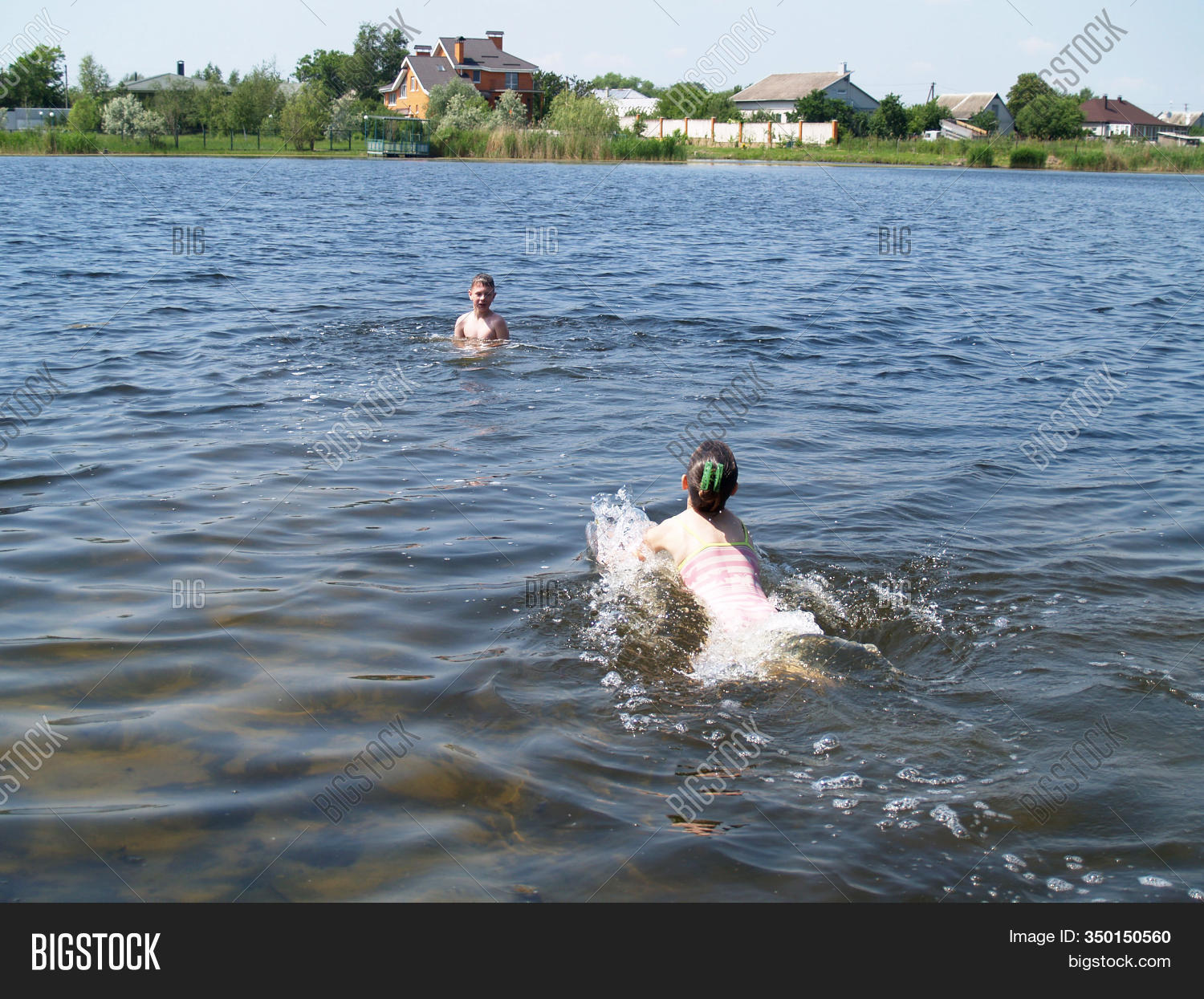 Children Swim Having Image & Photo (Free Trial) | Bigstock