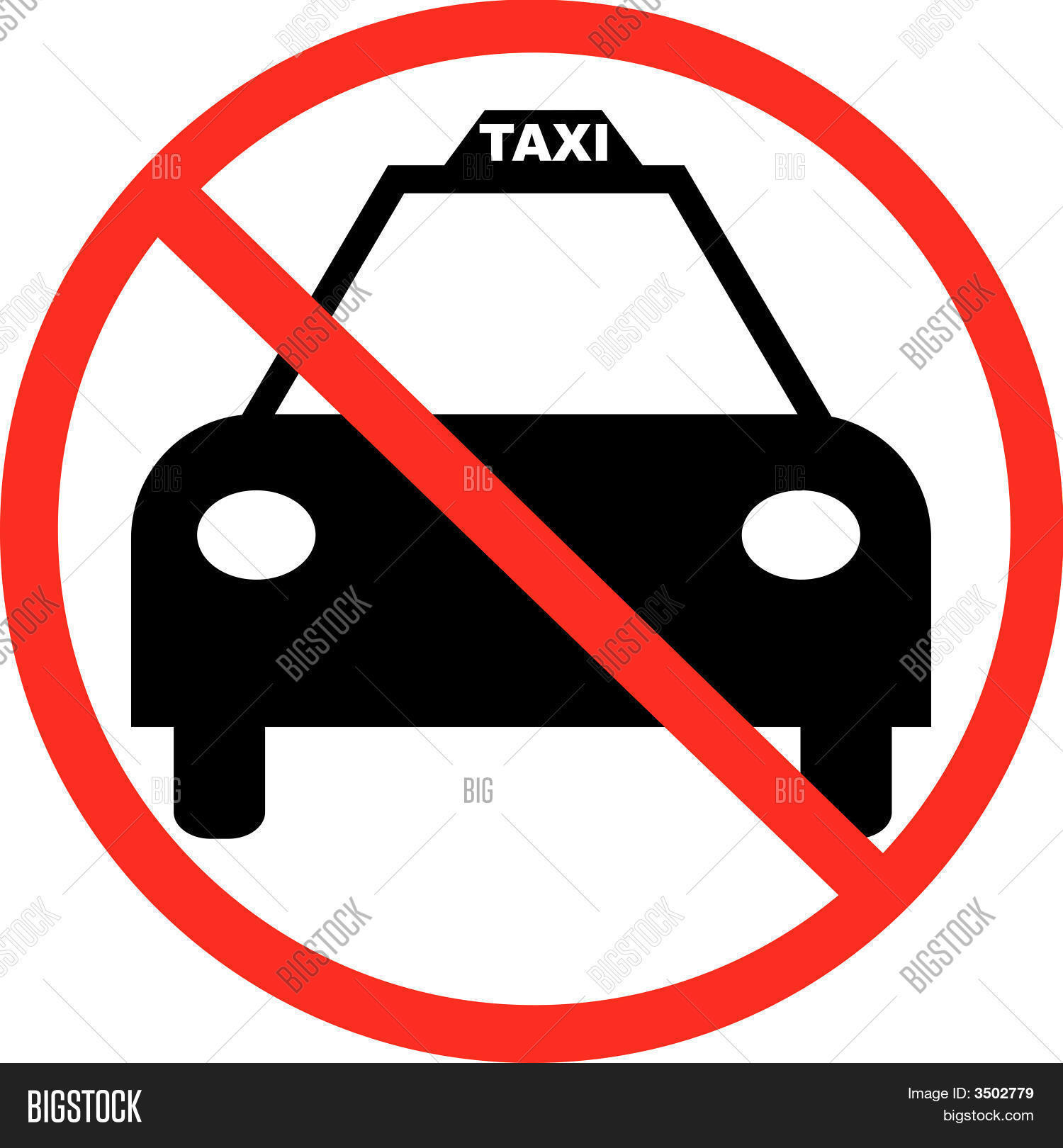 Taxi Not Allowed Vector & Photo (Free Trial) | Bigstock