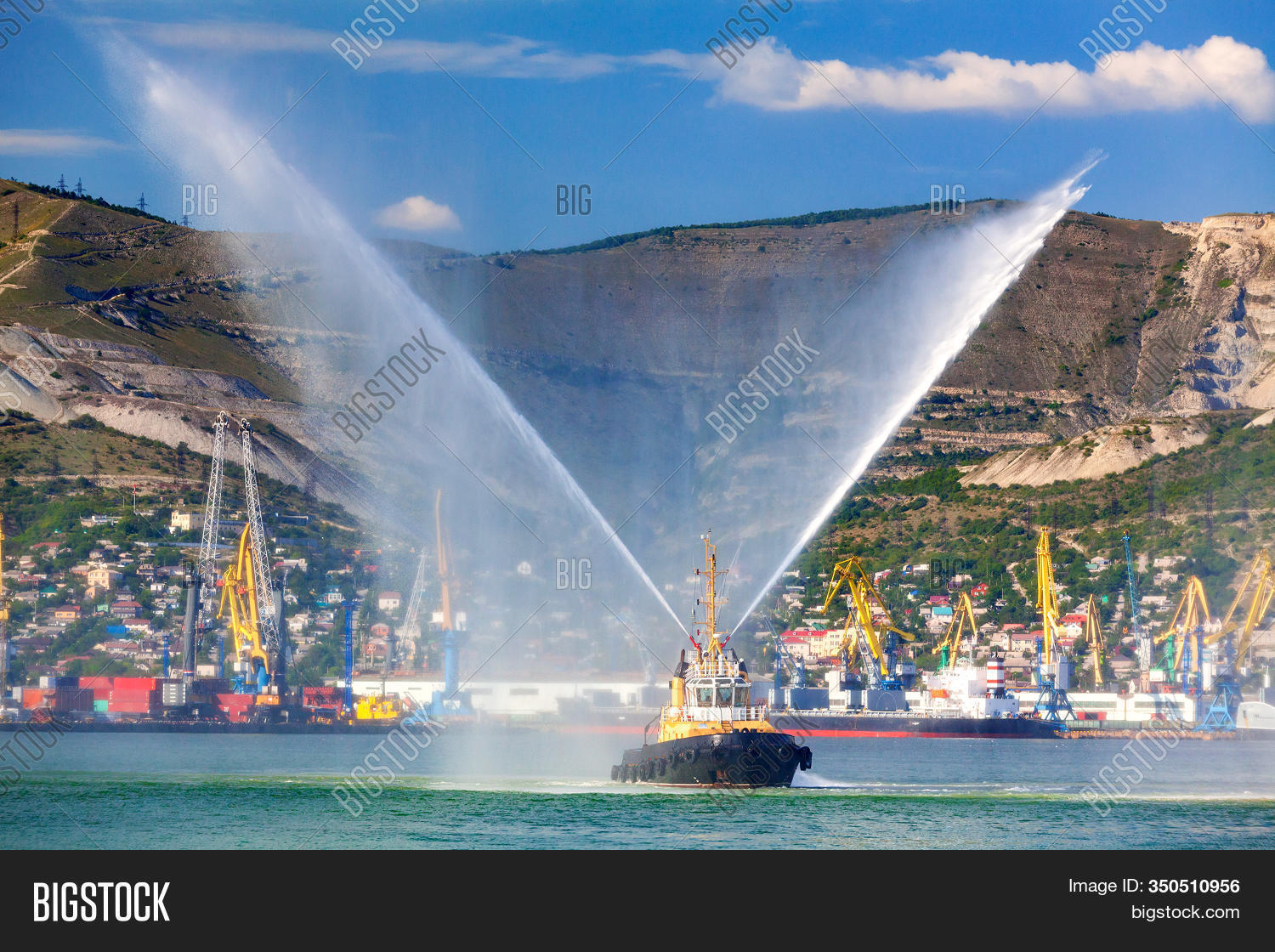 Floating Tug Boat Image & Photo (Free Trial) | Bigstock