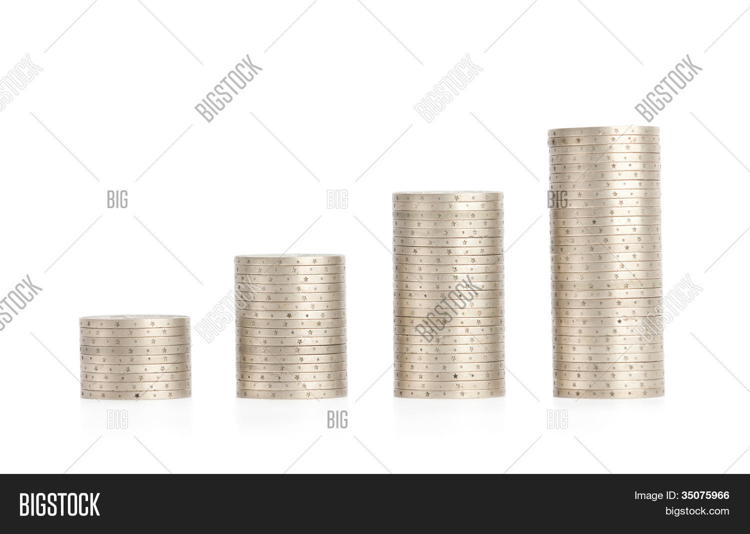 Silver Coins Stand Image & Photo (Free Trial) | Bigstock