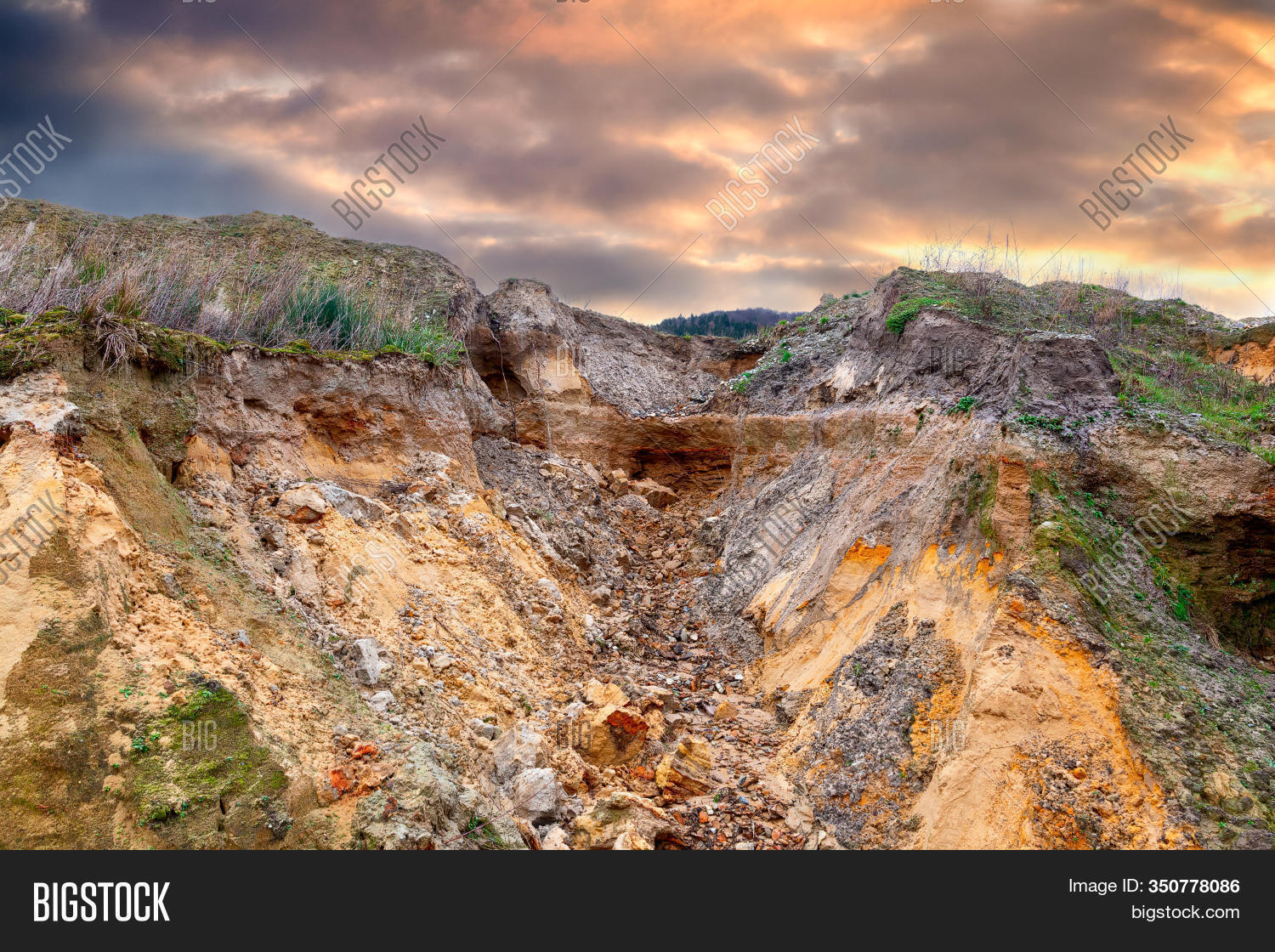 Erosion Gully On Image & Photo (Free Trial) | Bigstock