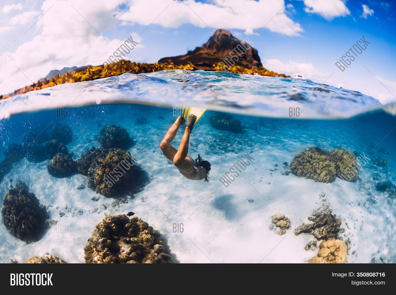 Girl Freediver Dive Image & Photo (Free Trial) | Bigstock