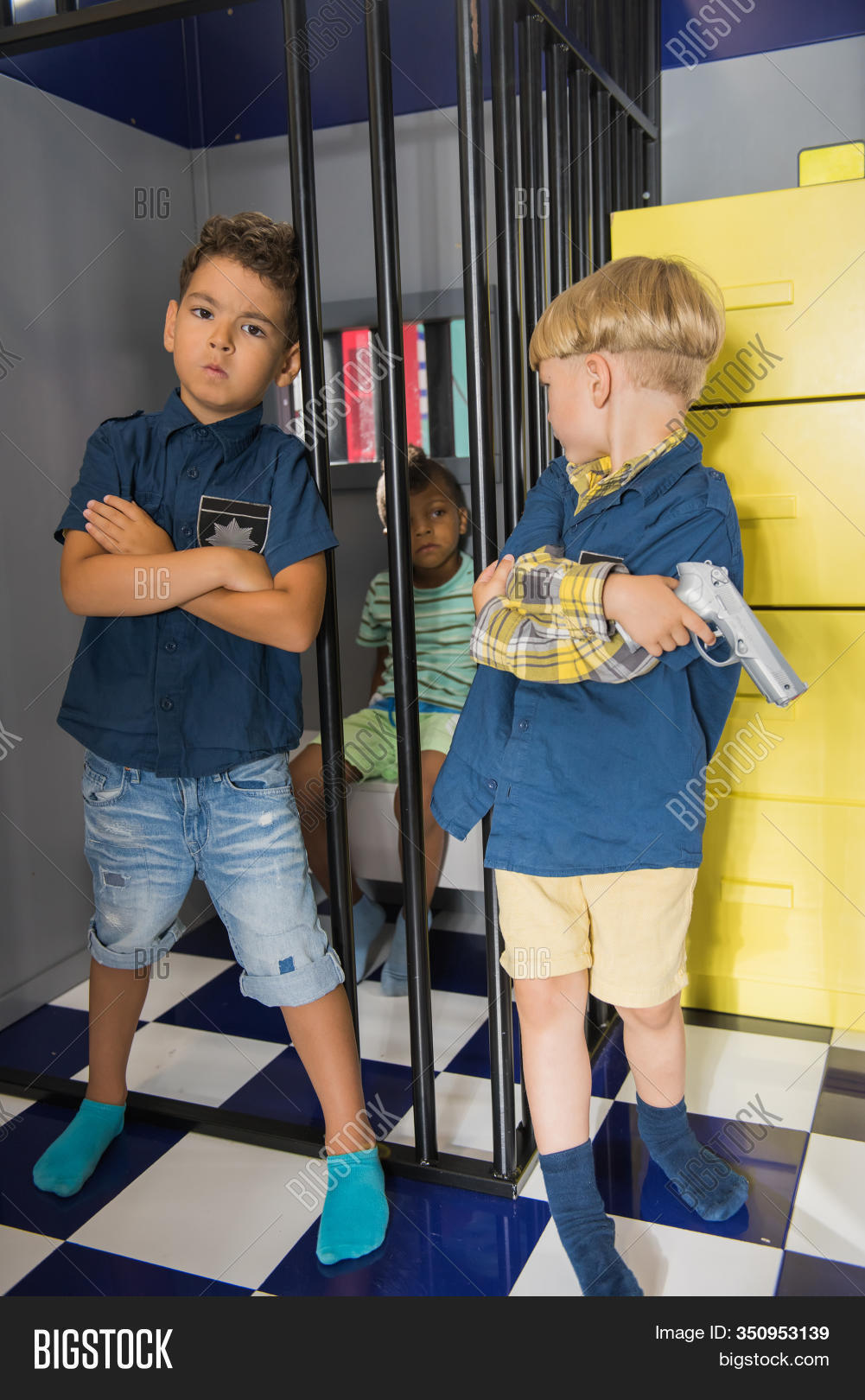 Kids Playing Police Image & Photo (Free Trial) | Bigstock