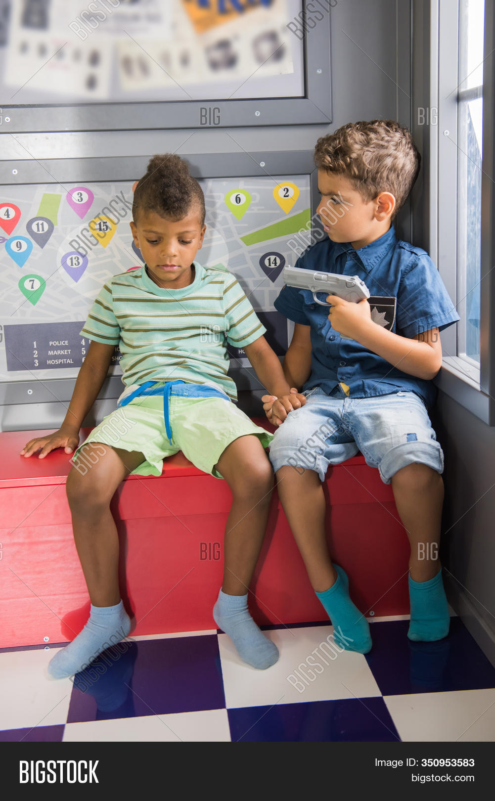 Kids Playing Cops Image & Photo (Free Trial) | Bigstock