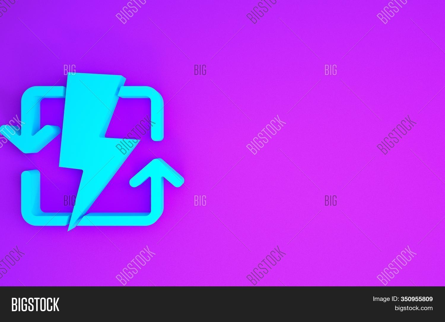Blue Recharging Icon Image & Photo (Free Trial) | Bigstock