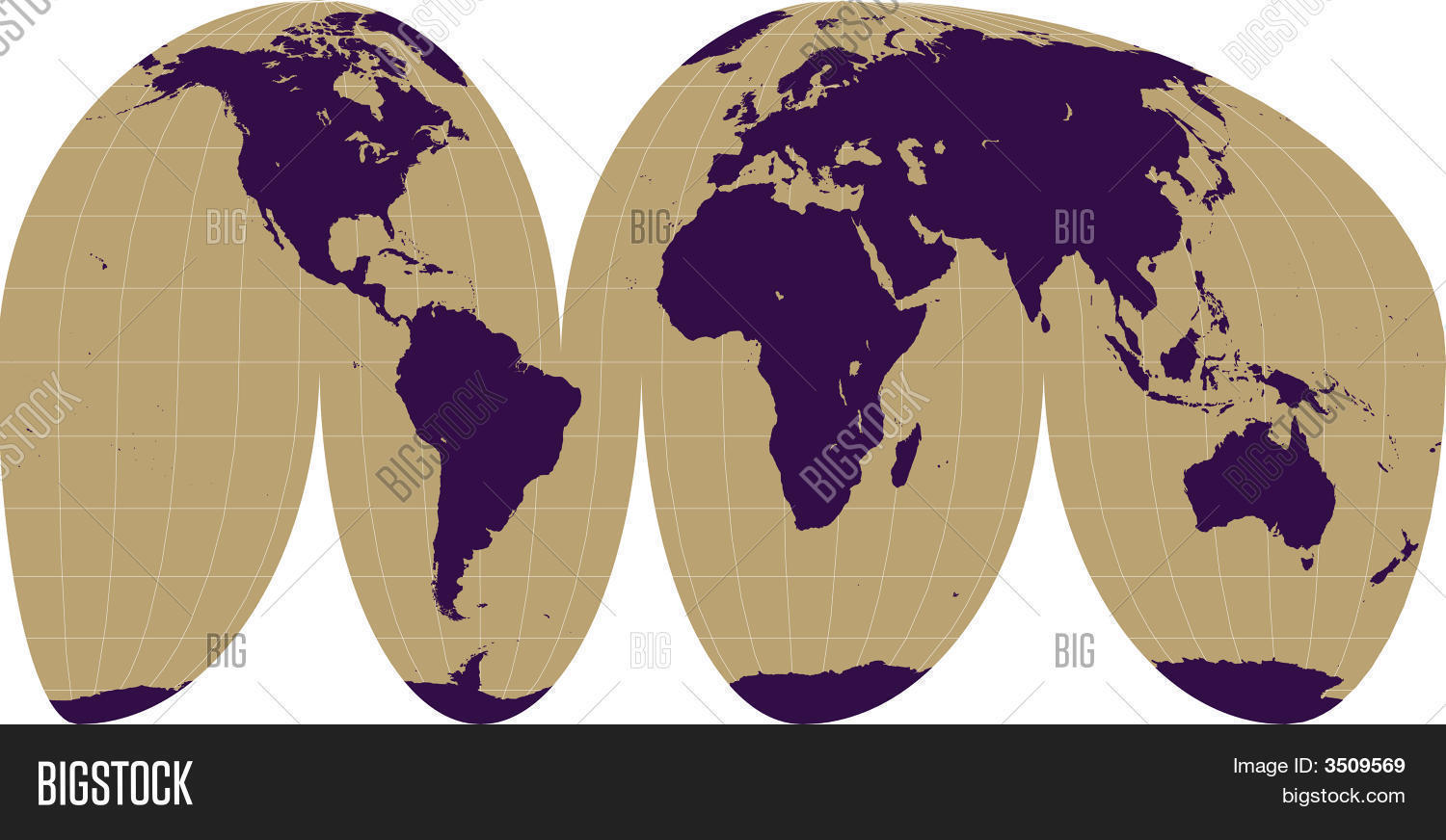 Interrupted World Map Image & Photo (Free Trial) | Bigstock