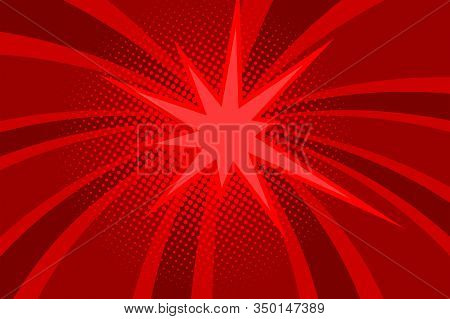 Comic Red Sunbeam Vector & Photo (Free Trial) | Bigstock