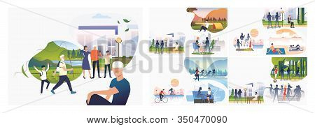 Set Lonely People Vector & Photo (Free Trial) | Bigstock