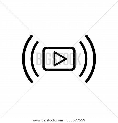 Video Stream Outline Vector & Photo (Free Trial) | Bigstock
