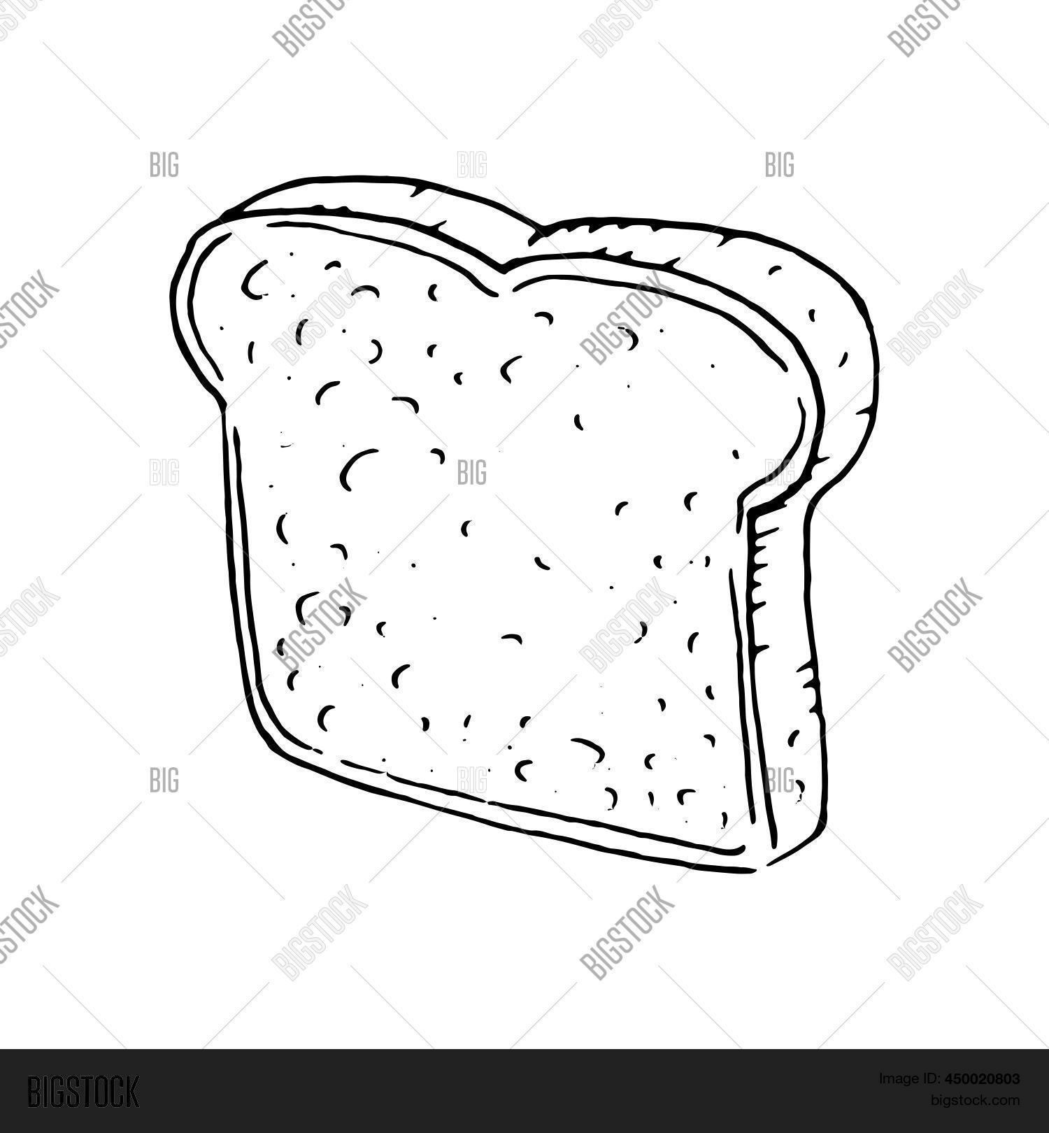 Toast Sketch Hand Vector & Photo (Free Trial) | Bigstock