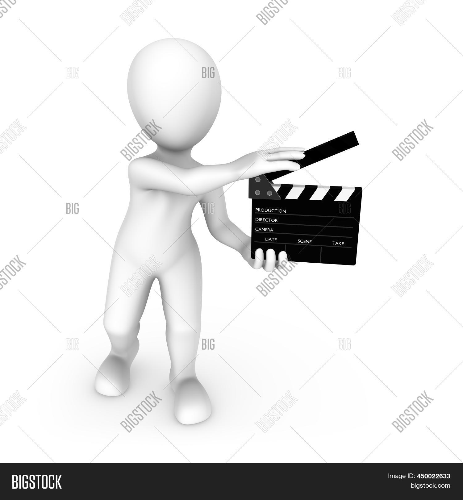 3d White Man Clapper Image & Photo (Free Trial) | Bigstock