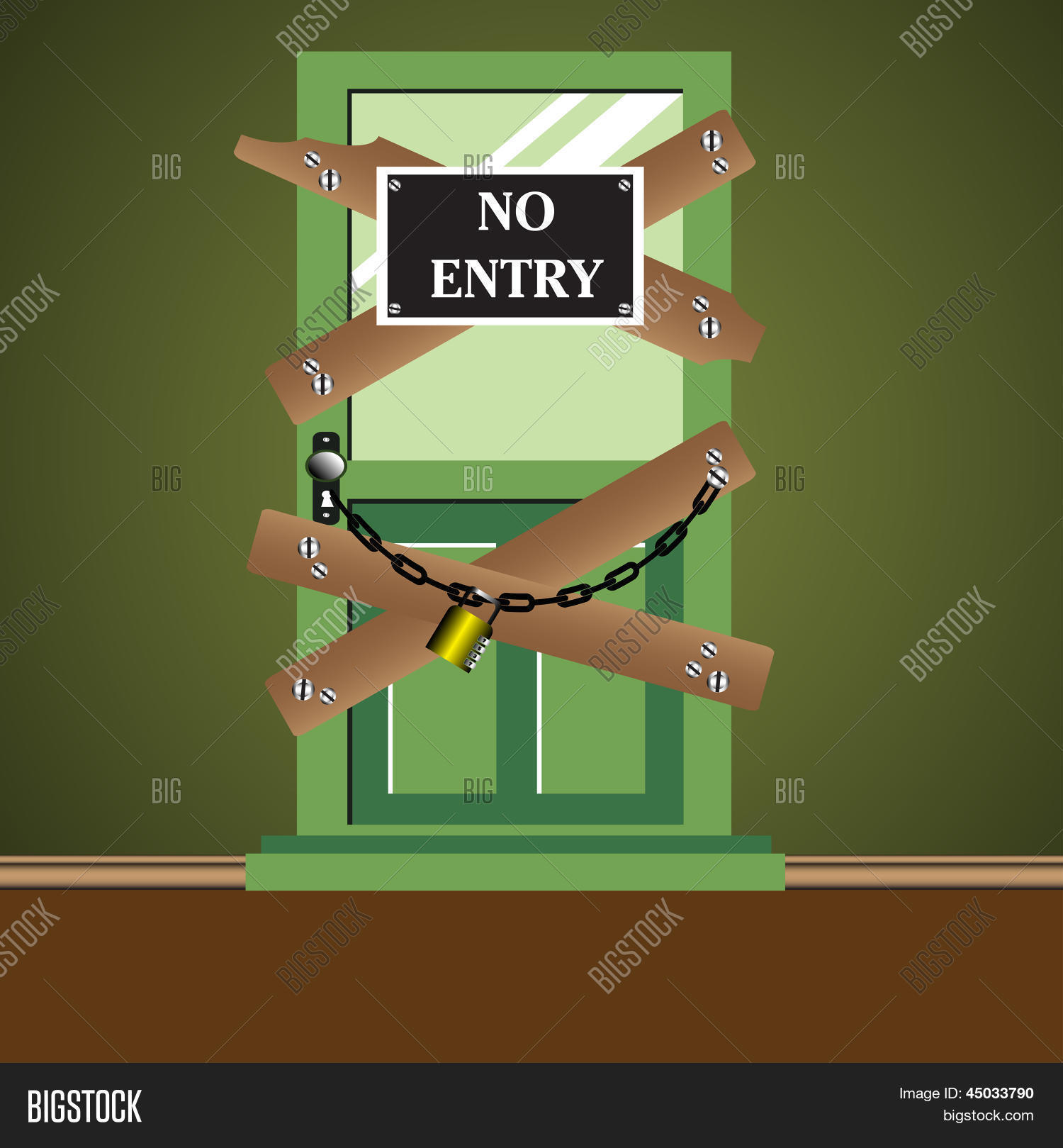 No Entry Door Vector & Photo (Free Trial) | Bigstock