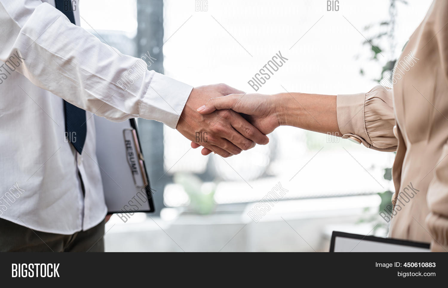 Woman Employer Shaking Image & Photo (Free Trial) | Bigstock