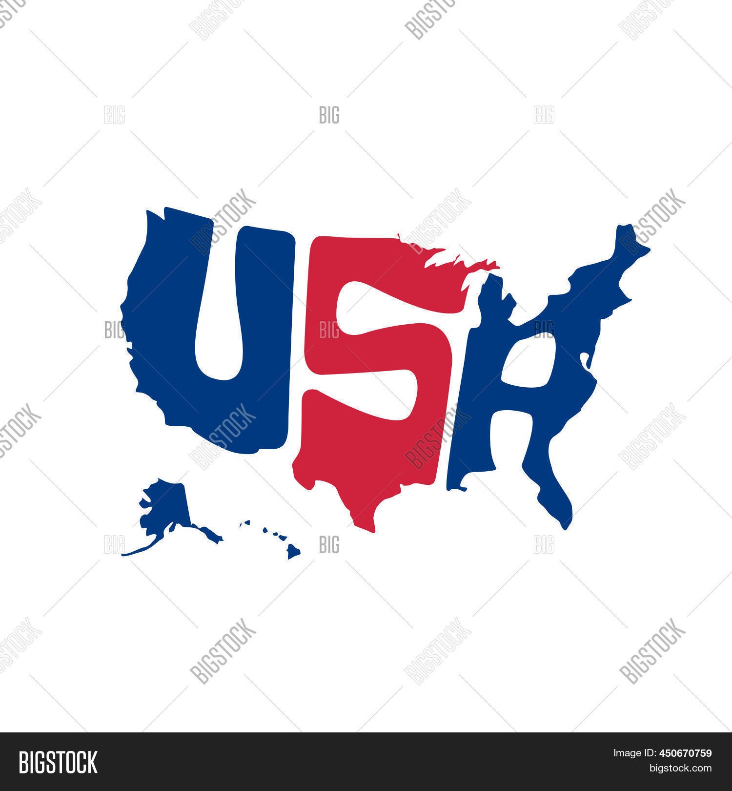 Usa Map Typography. Image & Photo (Free Trial) | Bigstock