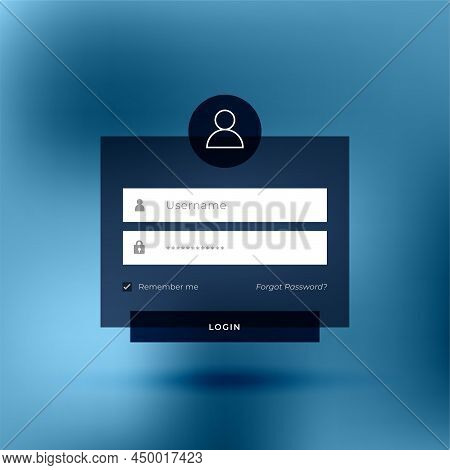 Dark Theme Login Page Vector & Photo (Free Trial) | Bigstock