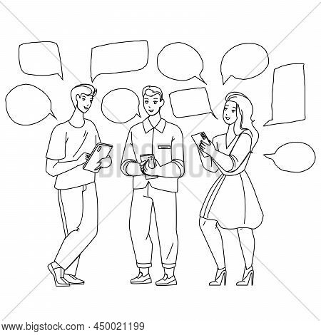 People Chatting On Vector & Photo (Free Trial) | Bigstock